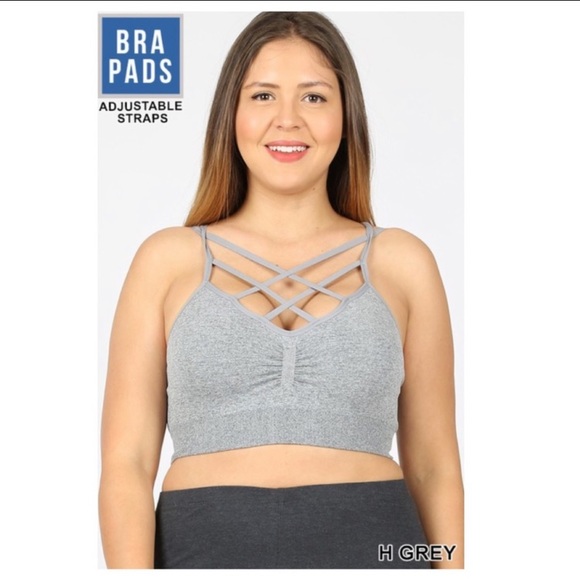A Girl Thing | Intimates & Sleepwear | Heather Grey Bralette Plus Sizes ...